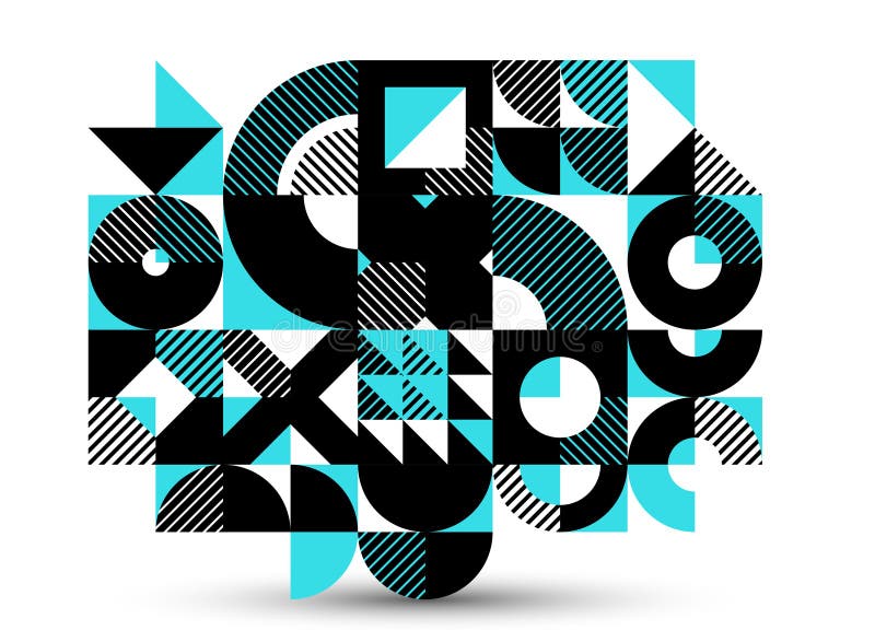 Abstract Geometric Stripy Vector Background Isolated, Linear Shapes of ...