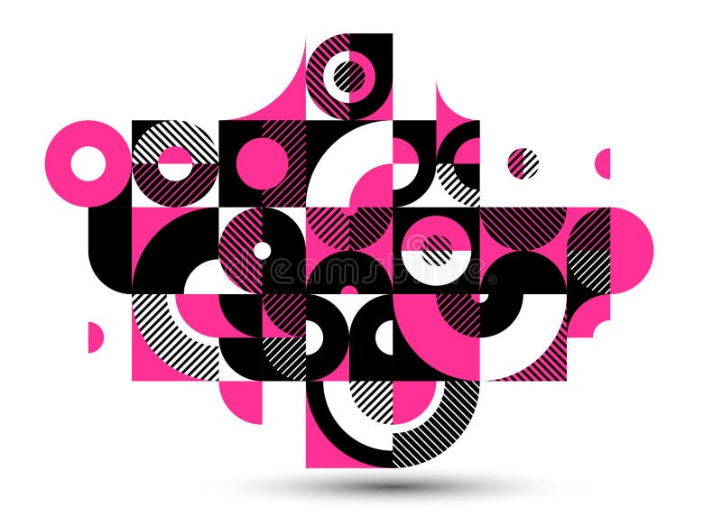 Abstract Geometric Stripy Vector Background Isolated, Linear Shapes of ...