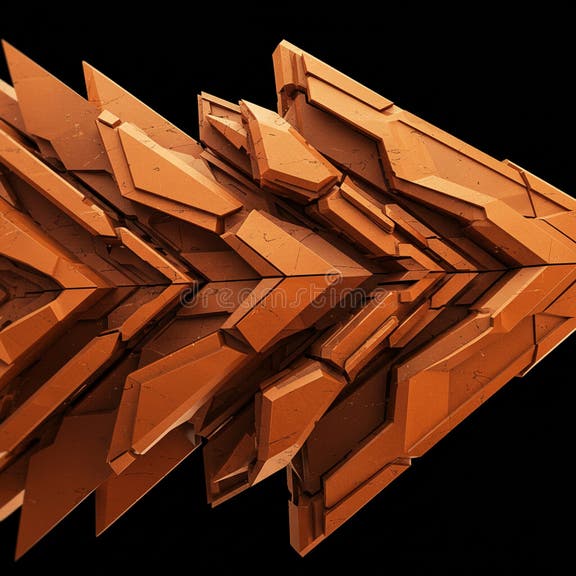 Abstract Geometric Structure Featuring Sharp, Angular Forms Resembling ...
