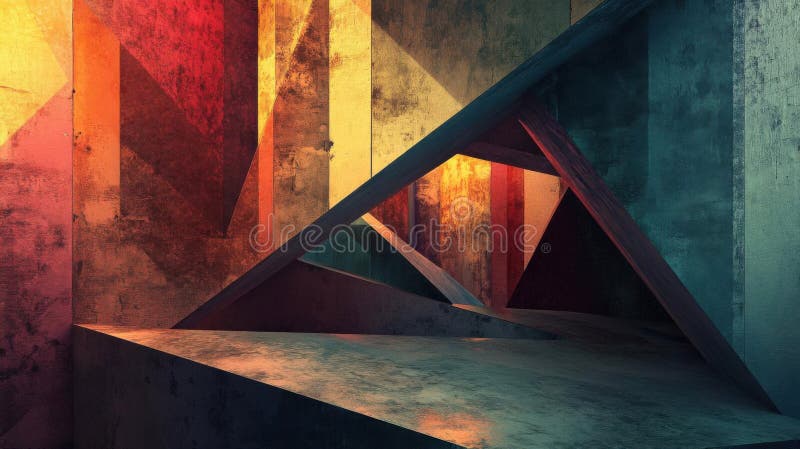Abstract Geometric Structure, Grunge Texture, Industrial Design ...