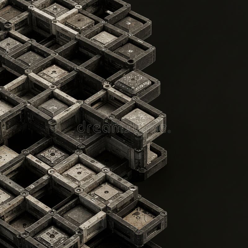 Abstract Geometric Structure with Interconnected Square Modules ...