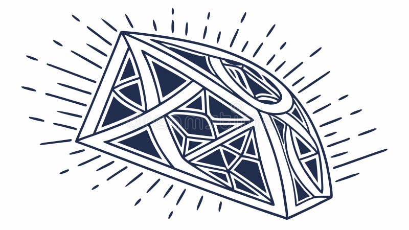 Abstract Geometric Structure with Light Rays, Vector Design Generative ...