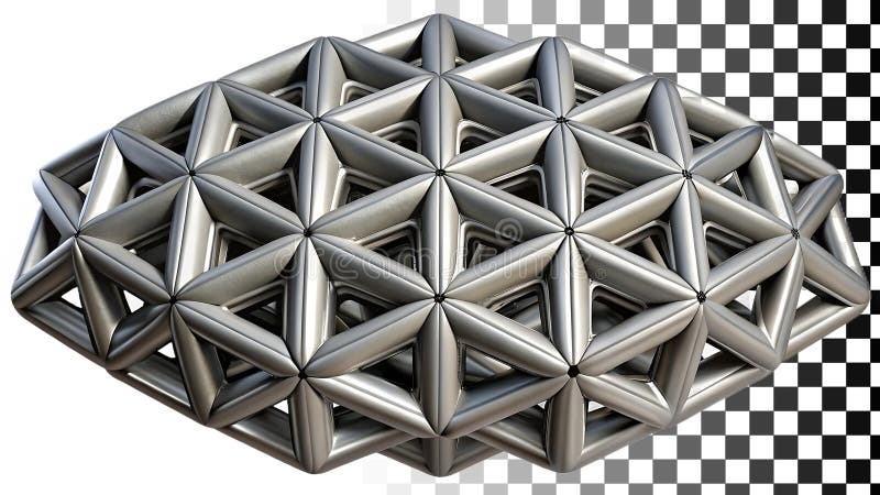 Abstract Geometric Structure Metallic Repeating Pattern Architectural Png Transparent Image ...