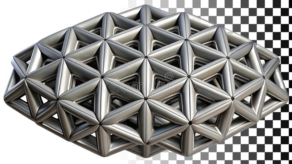 Abstract Geometric Structure Metallic Repeating Pattern Architectural ...