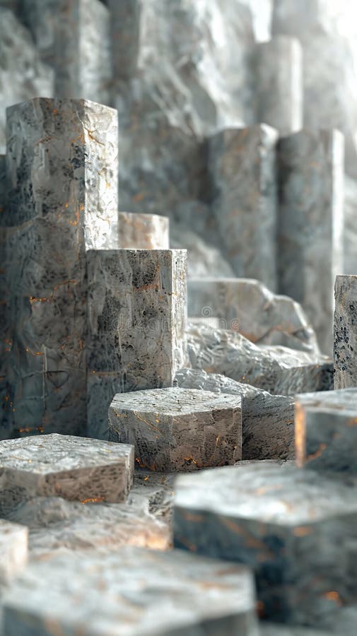 Abstract Geometric Structures Generated Using AI. Stock Illustration ...