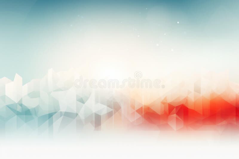 Abstract Geometric Sunrise Over Mountains, AI Generated Stock ...