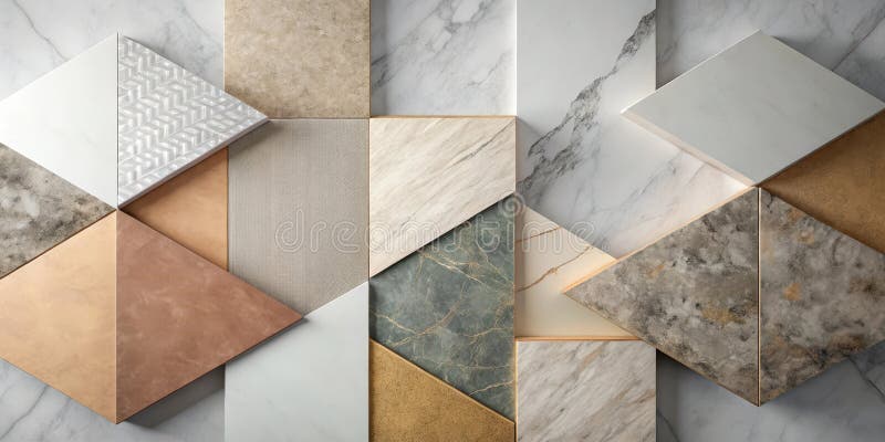 Abstract Geometric Surface Texture Design with Triangular Panels of ...