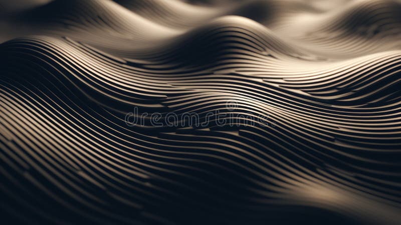 Abstract Geometric Surface Wave Design AI Generated Stock Illustration ...