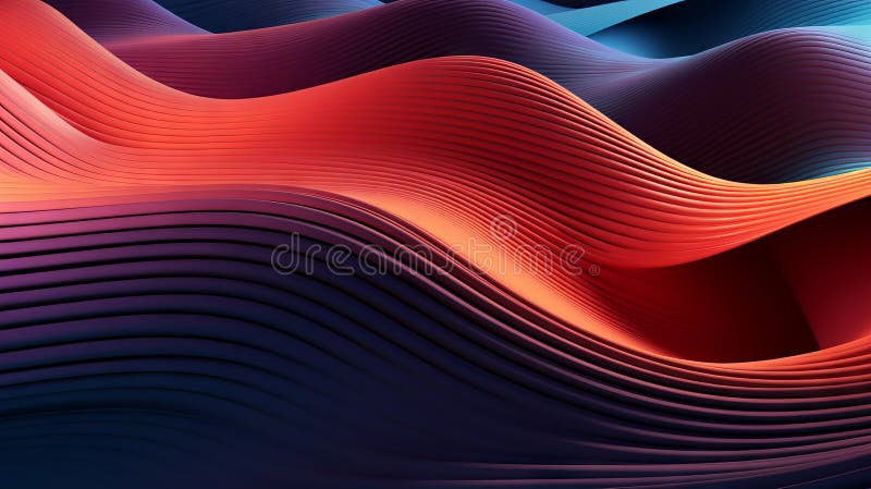 Abstract Geometric Surface Wave Design AI Generated Stock Illustration ...