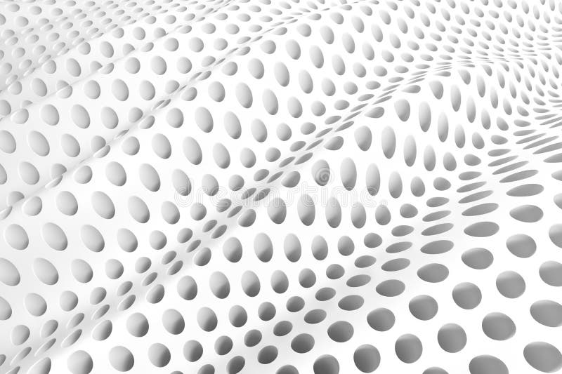 Abstract Geometric Surface with Wavy Pattern of Circular Holes Stock ...