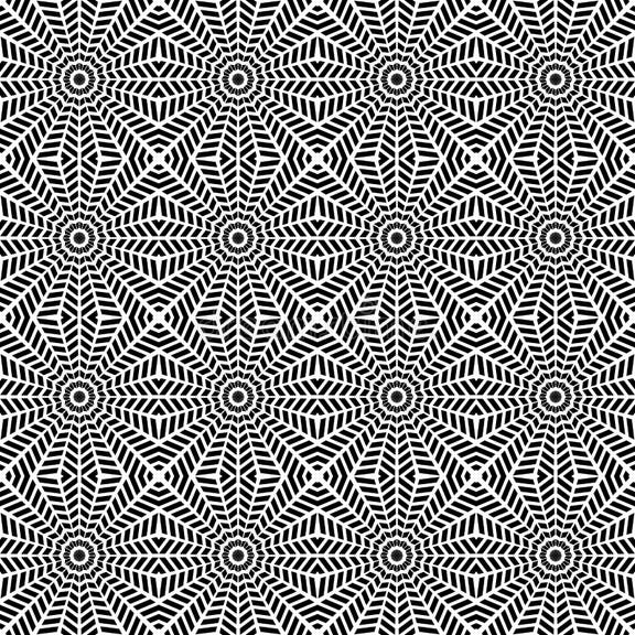 Abstract Geometric Swirl Hypnotize Seamless Pattern with Black Ormament ...