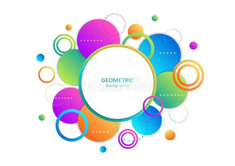 Abstract Geometric Template. Colorful Flat Design with Gradient on ...