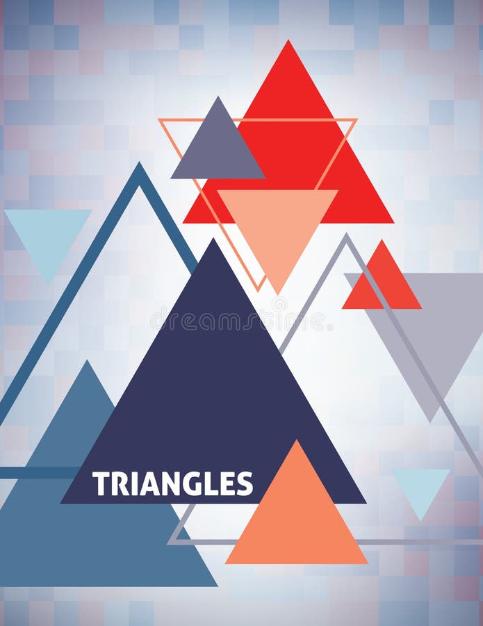 Geometric Template with Multicolored Triangles. Vector Stock Vector ...
