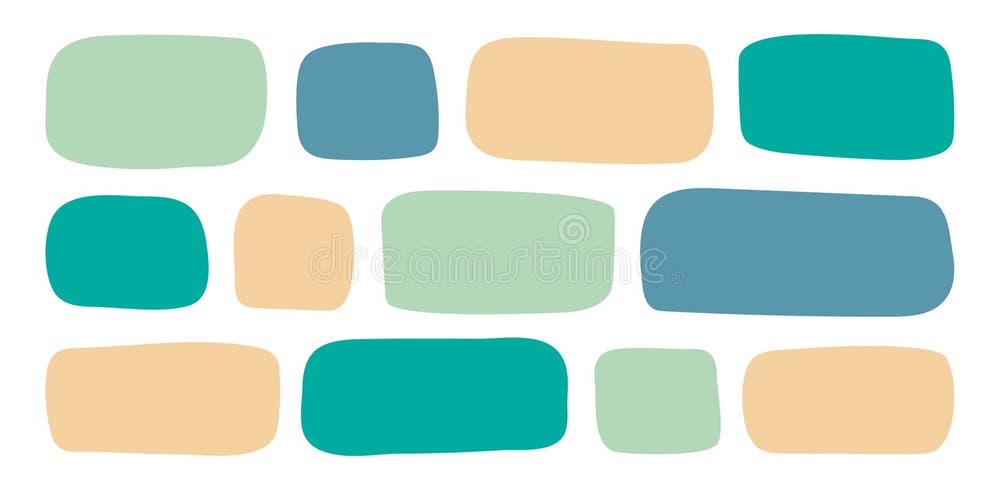 Abstract Geometric Text Box. Empty Doodle Speech Bubbled, Rectangle ...