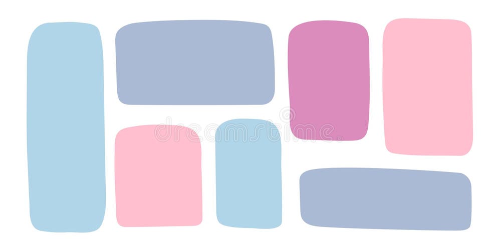 Abstract Geometric Text Box. Empty Doodle Speech Bubbled, Rectangle ...