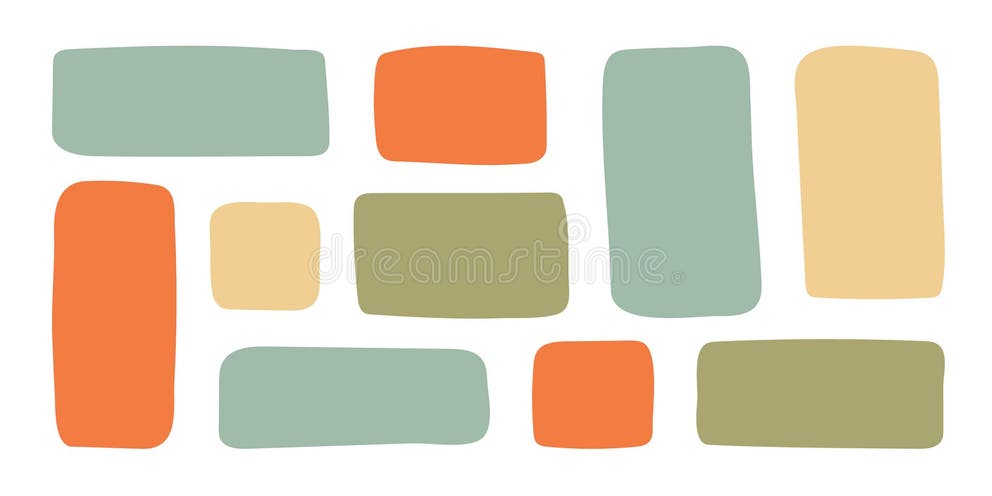 Abstract Geometric Text Box. Empty Doodle Speech Bubbled, Rectangle ...