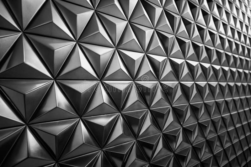 Abstract Geometric Texture Background. Polished Triangular Tiles Wall ...