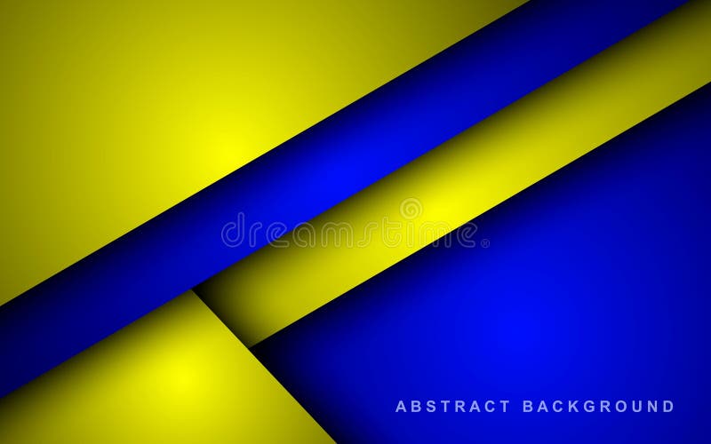 Abstract Geometric Theme Blue and Yellow Squares Overlapping Background ...