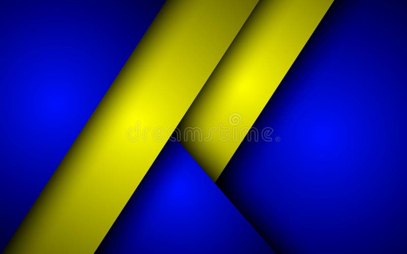 Abstract Geometric Theme Blue and Yellow Squares Overlapping Background ...