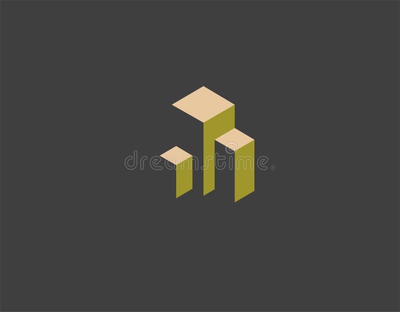 Geometric Three-dimensional Logo Icon Three Rectangles for Your Company ...