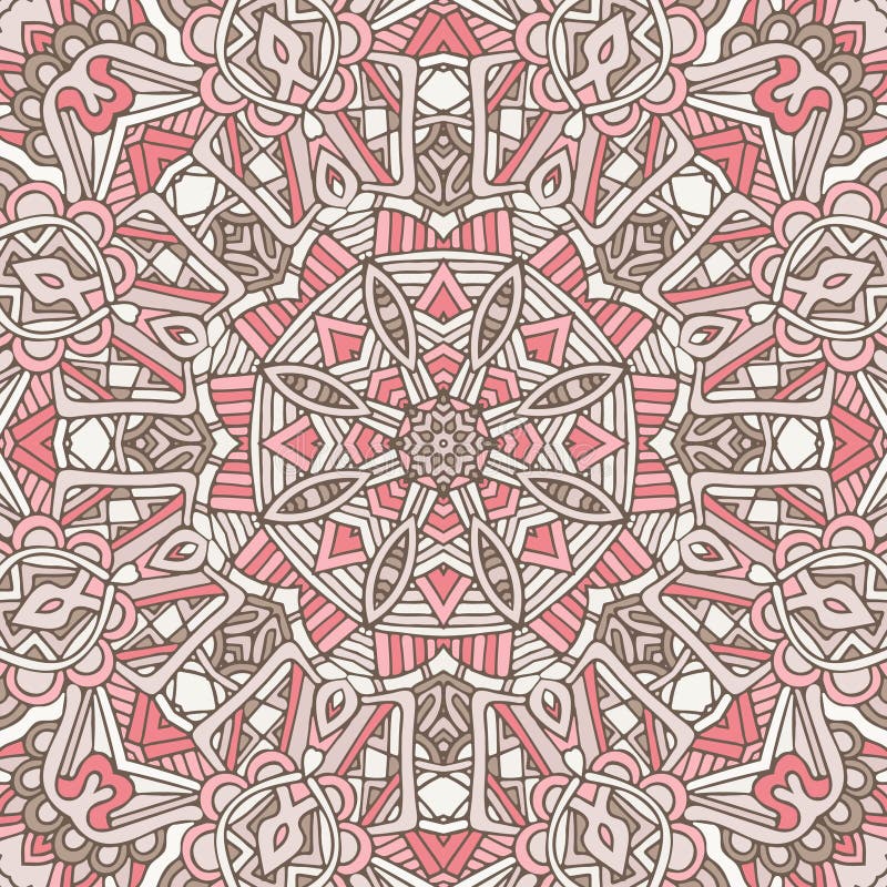 Abstract Geometric Tiles Bohemian Ethnic Seamless Pattern Ornamental