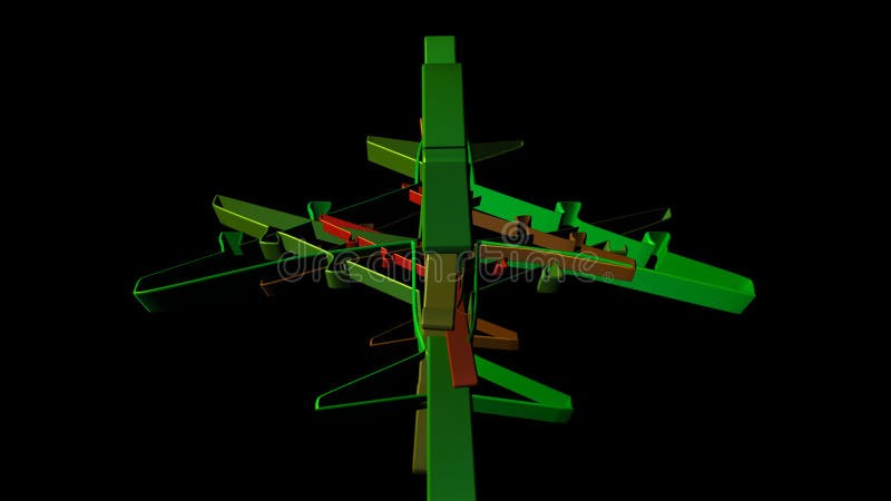 Abstract Geometric Transformation Motion 3d Elements Stock Footage ...