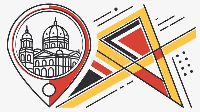 Abstract Geometric Travel Destination Pins and Map Elements, Vector ...