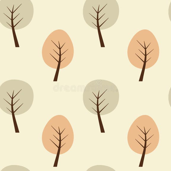 Abstract Geometric Tree Seamless Pattern Background Illustration Stock ...