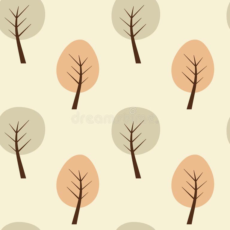 Abstract Geometric Tree Seamless Pattern Background Illustration Stock ...
