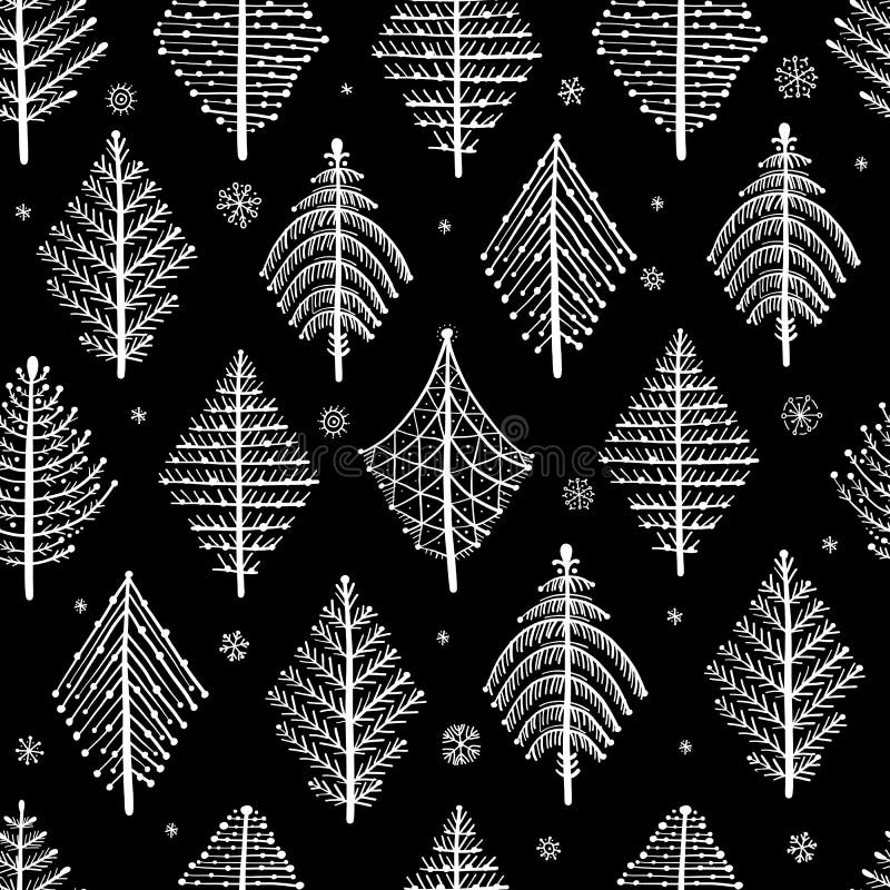 Abstract Geometric Trees. Seamless Pattern for Your Design Stock Vector ...