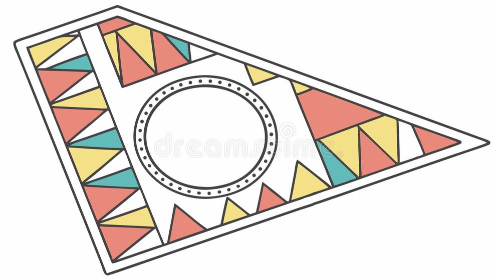 Abstract Geometric Triangle with Circular Opening, Modern Design ...