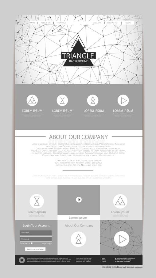 Abstract Geometric Triangle Concept Web Site Design. Stock Vector ...