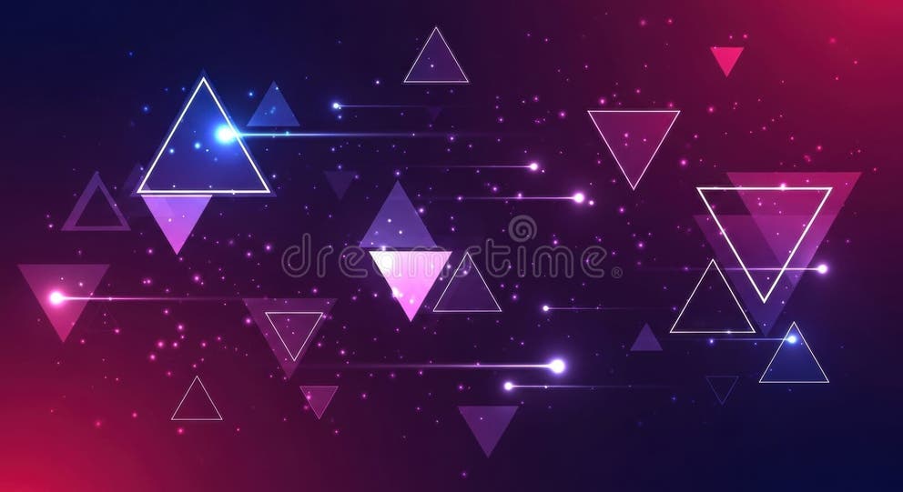 Abstract Geometric Triangle Network Background Stock Illustration ...