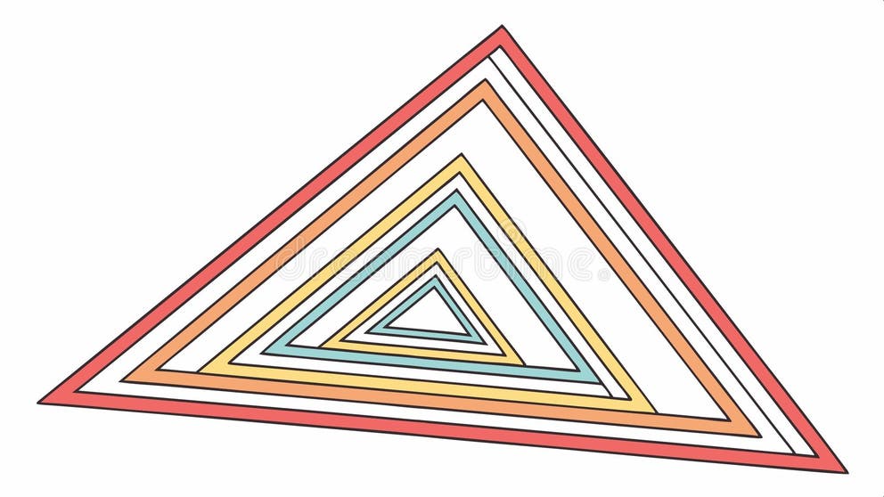 Abstract Geometric Triangle Pattern with Colorful Layers Inside Vector ...