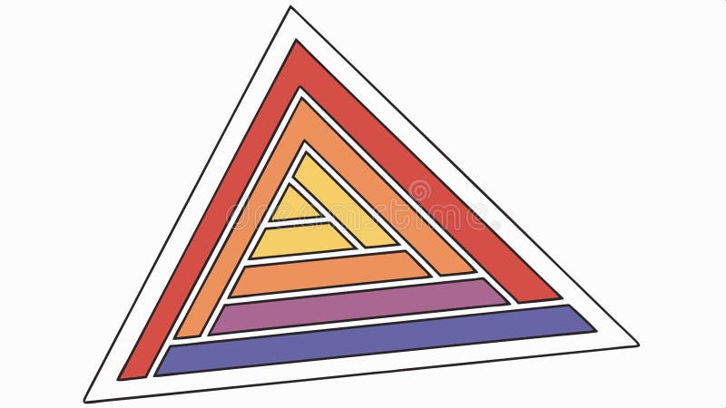 Abstract Geometric Triangle Pattern With Concentric Inner Lines Vector Design Generative Ai