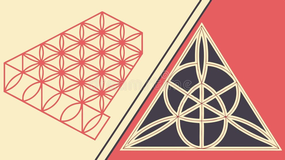 Abstract Geometric Triangle Pattern, Decorative Design Element Vector Design Generative AI Stock ...