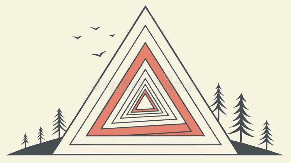 Abstract Geometric Triangle Pattern Landscape Design Vector Design ...