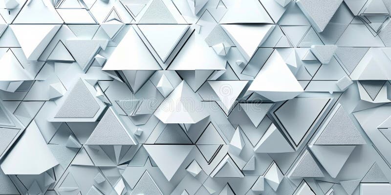 Abstract Geometric Triangle Pattern with Minimalist White Background ...