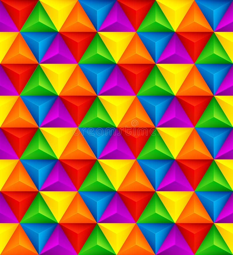 Abstract Geometric Triangle Seamless 3D Texture. Vector Illustration ...