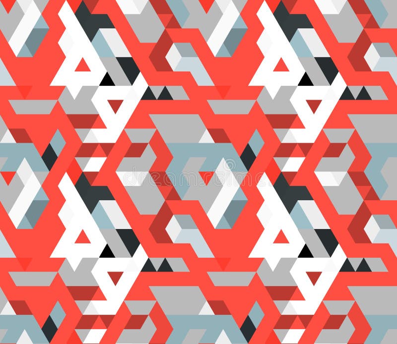 Abstract Geometric Triangle Seamless Pattern Stock Vector