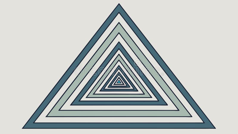 Abstract Geometric Triangle Tunnel, Infinite Depth Illusion, Vector ...