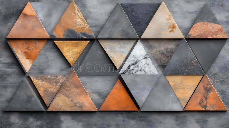 Abstract Geometric Triangle Wall Panel Design Stock Image - Image of ...