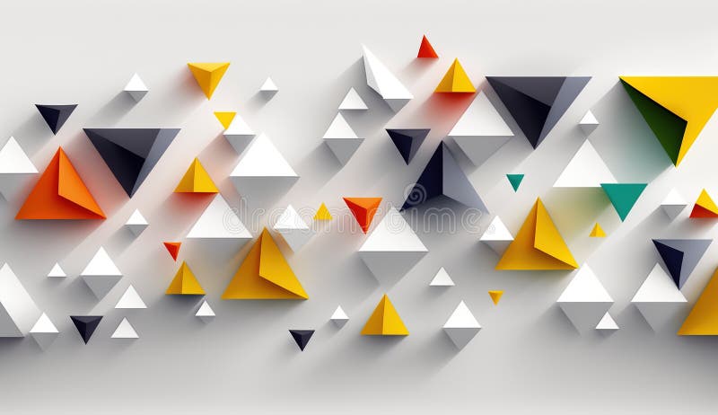 Abstract Geometric Triangles Futuristic Technology Background. AI ...