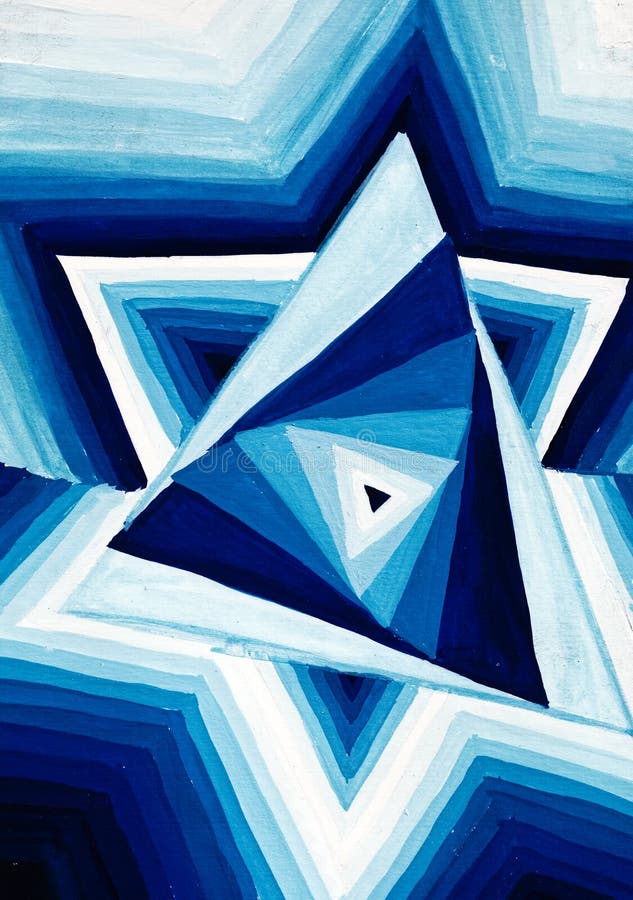 Abstract Geometric Triangular Ornament Stock Illustration ...