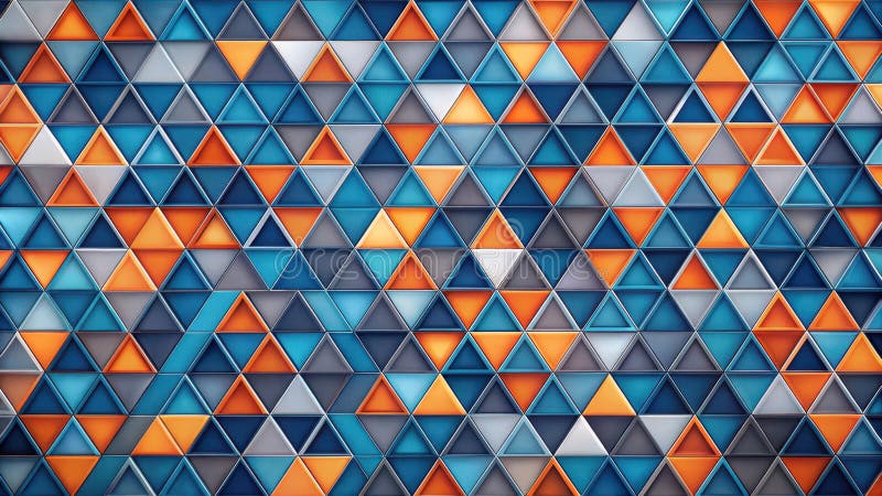 Abstract Geometric Triangular Pattern Featuring Vibrant Hues of Teal ...