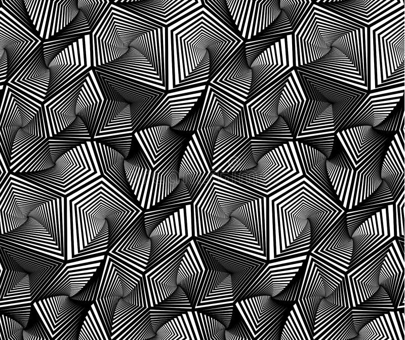 Black and White Geometric Seamless Pattern with Weave Style. Stock ...
