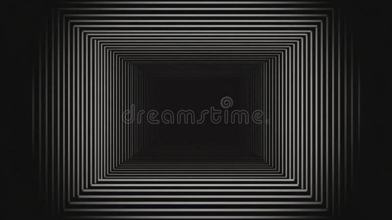Abstract Geometric Tunnel with Concentric Rectangles Stock Illustration ...