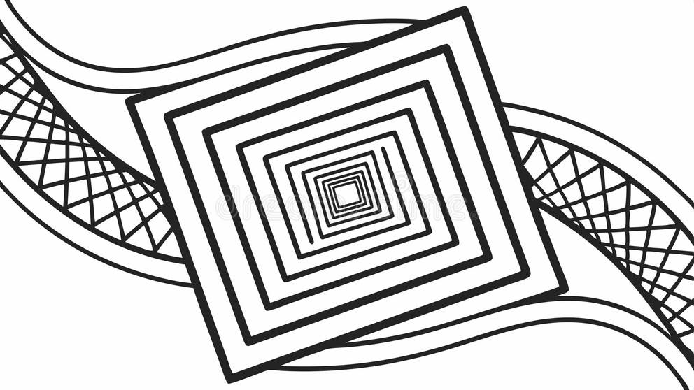 Abstract Geometric Tunnel Pattern Vector, Modern and Dynamic Design, Vector Design Generative AI ...