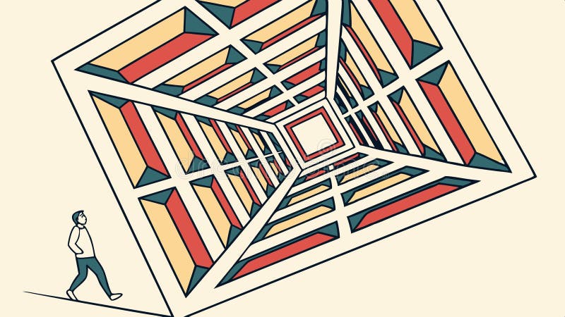Abstract Geometric Tunnel Perspective, Modern and Optical Illusion ...