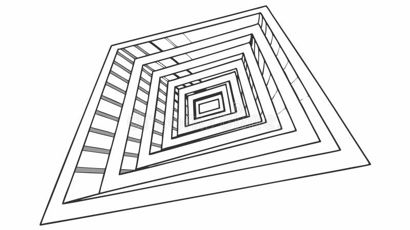 Abstract Geometric Tunnel Perspective, Vector Design Generative AI ...